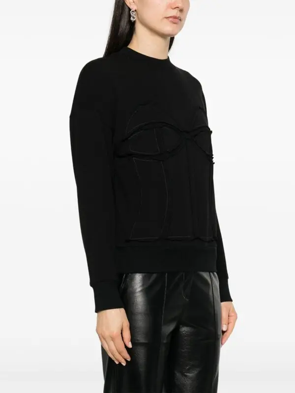 MURMUR Deconstructed Longsleeved Sweatshirt - Black