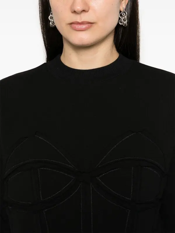 MURMUR Deconstructed Longsleeved Sweatshirt - Black