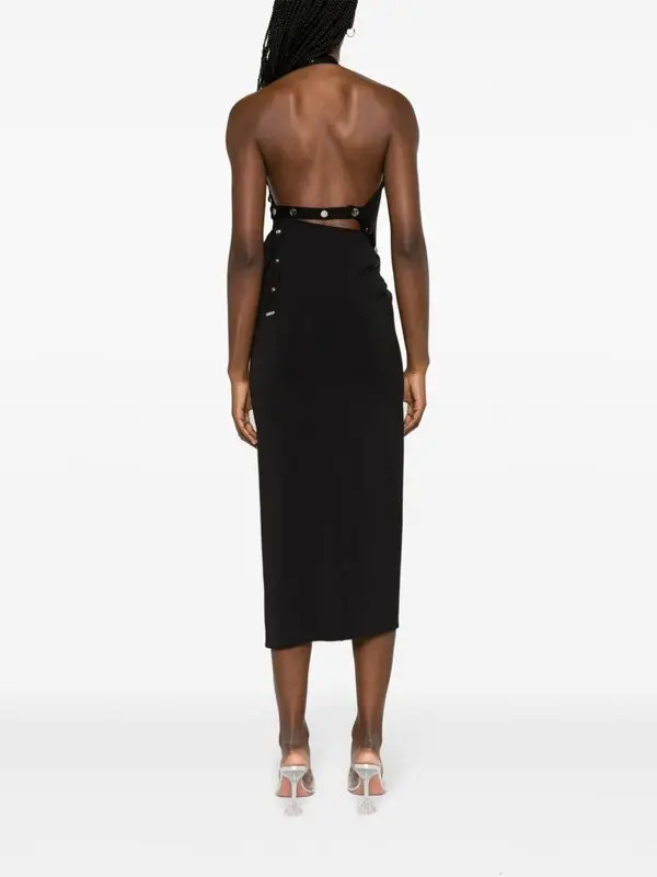 Attico One-shoulder Asymmetric Midi Dress