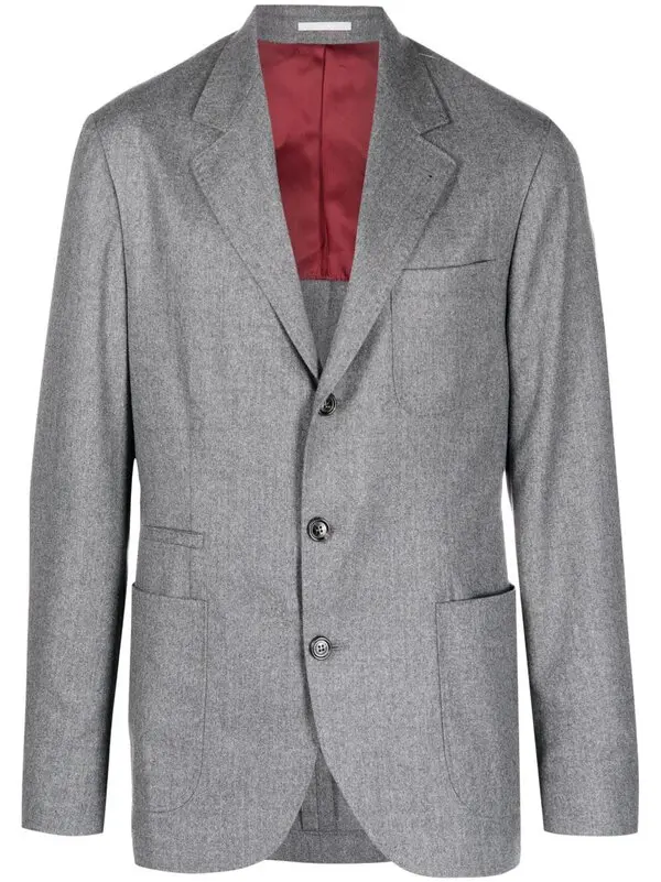 Brunello Cucinelli Single-breasted Wool Blazer