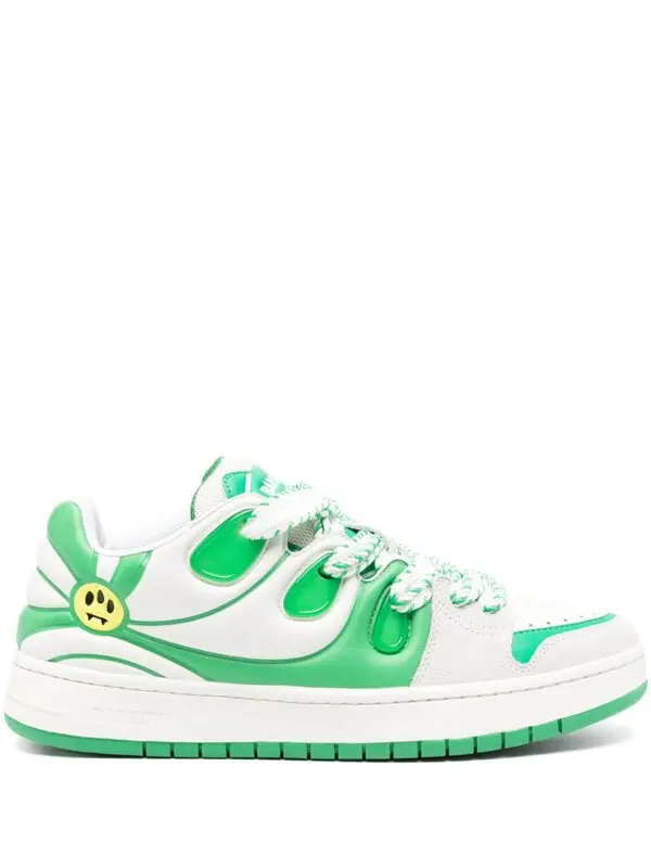BARROW Ollie Panelled Leather Sneakers - White