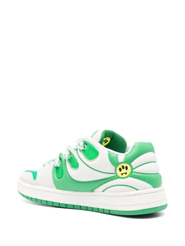 BARROW Ollie Panelled Leather Sneakers - White