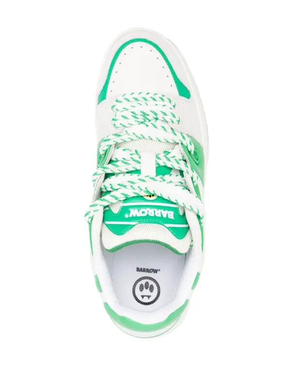 BARROW Ollie Panelled Leather Sneakers - White