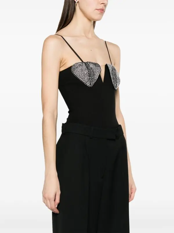 NISSA Crystal-embellished Bodysuit