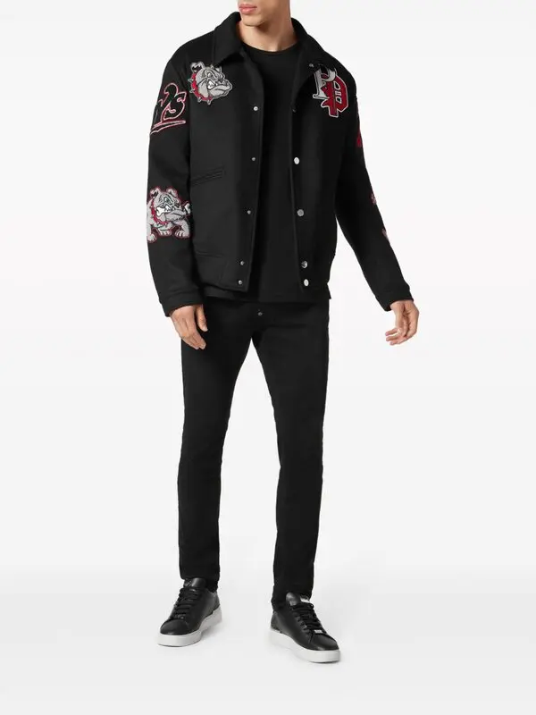Philipp Plein Logo-patch Bomber Jacket