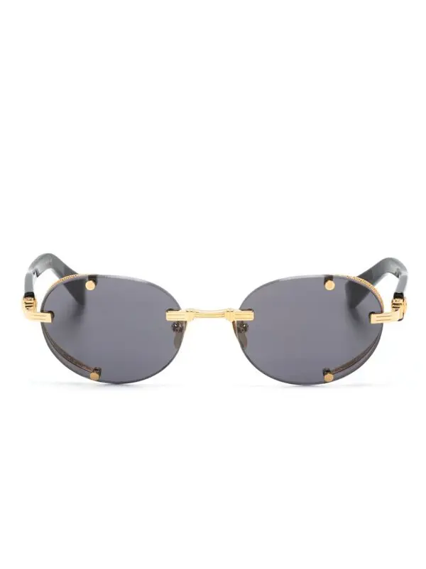 Balmain Oval-frame Sunglasses - Black