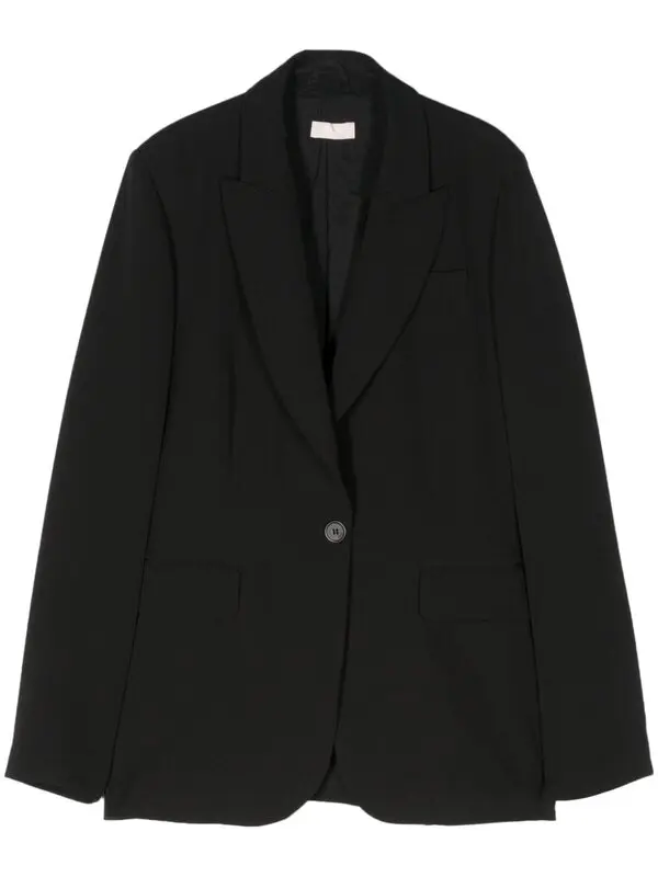 Liu Jo Peak-lapel Single-breasted Blazer - Black