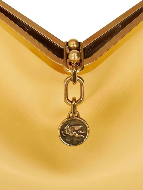 Etro Vela Leather Shoulder Bag - Yellow