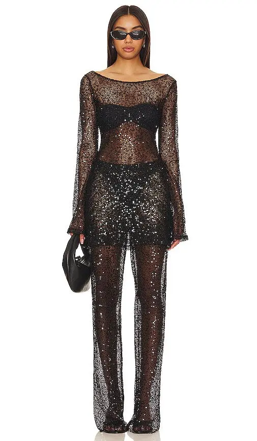 good american sequin dress Sequin Maxi Dress