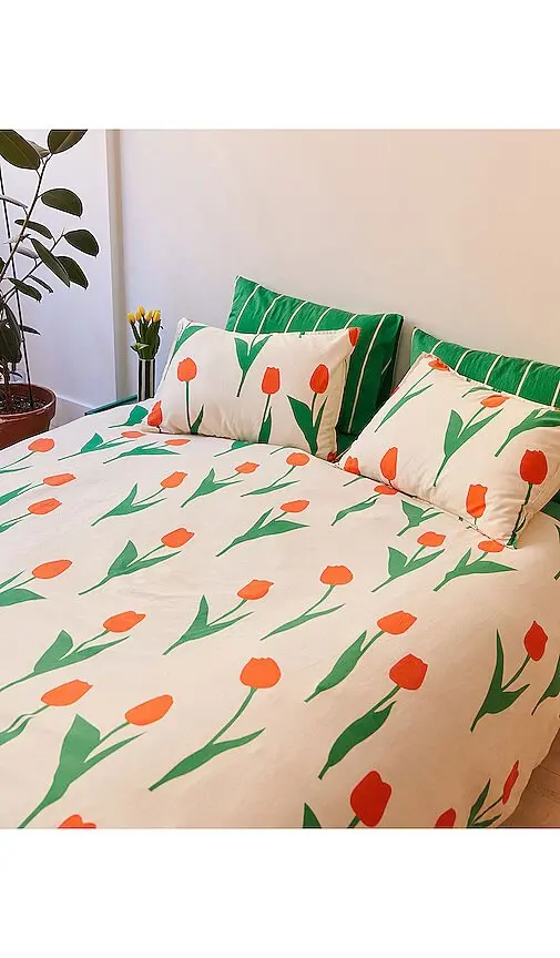 DUSEN DUSEN Tulip King Duvet Set In Multi