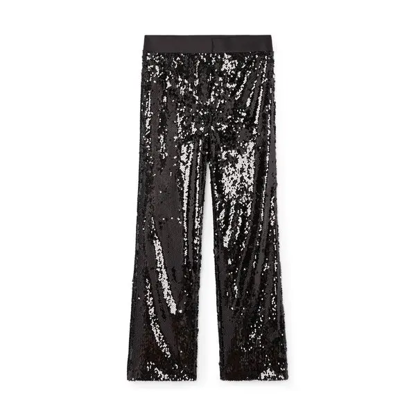 sequin cigarette trousers Goop Ollie Sequin Cigarette Trousers - Black