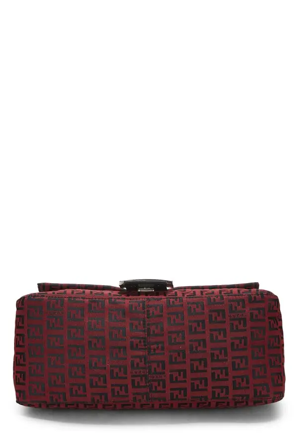 Fendi Zucchino Canvas Mama Shoulder Bag - Red