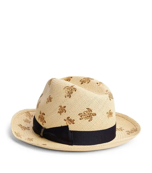 Vilebrequin X Borsalino Turtle Print Panama Hat