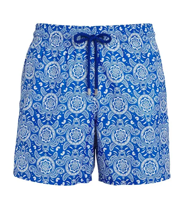 Vilebrequin Turtle Print Mahina Swim Shorts - Blue