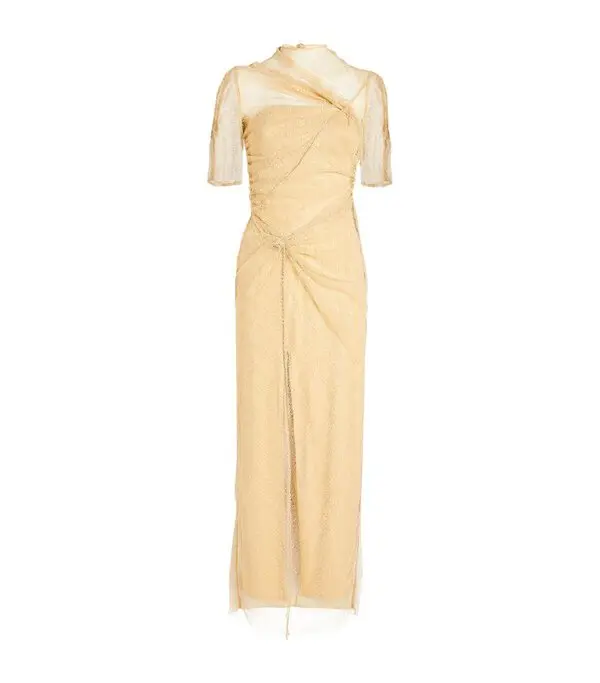 Camilla And Marc Lace Avery Maxi Dress In Gold - 30% Off | Editorialist