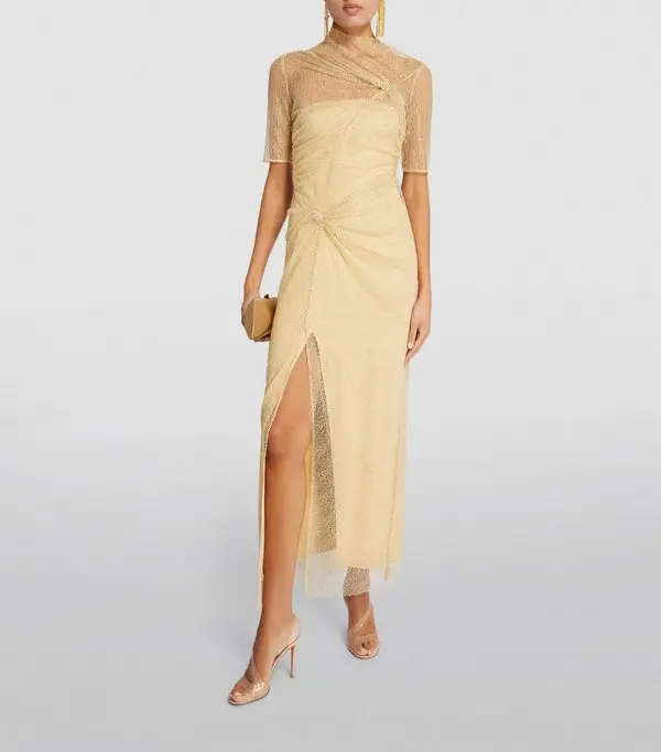 Camilla And Marc Lace Avery Maxi Dress In Gold - 30% Off | Editorialist