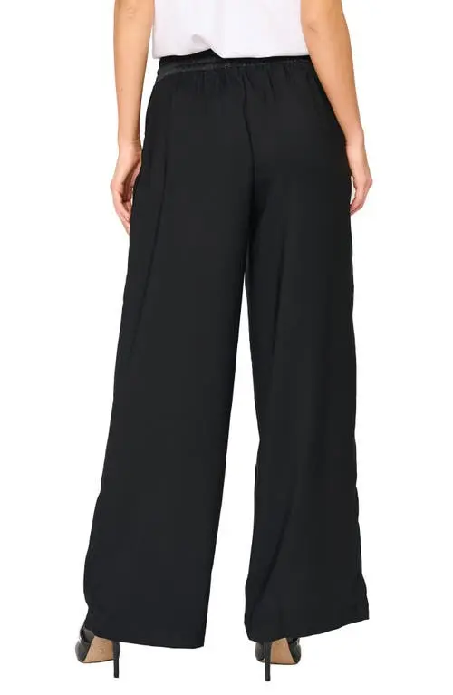 GIBSONLOOK Solstice Wide Leg Satin Pants - Black