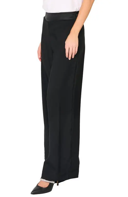 GIBSONLOOK Solstice Wide Leg Satin Pants - Black