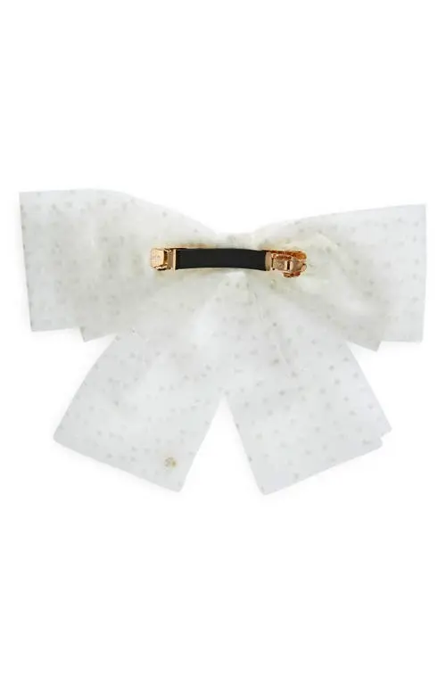 Lele Sadoughi Swiss Dot Sheer Bow Barrette