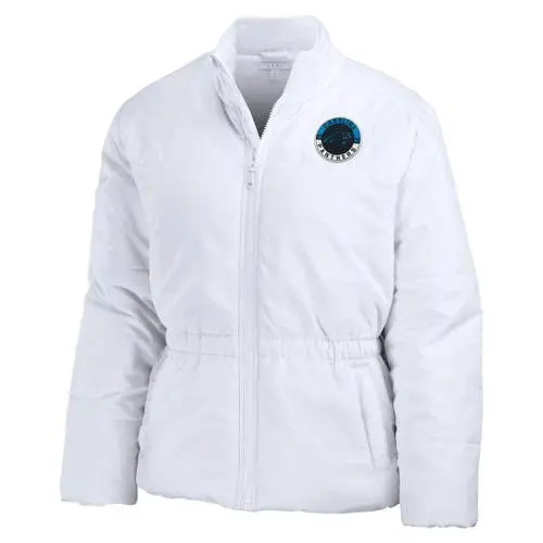 WEAR BY ERIN ANDREWS Carolina Panthers Packaway Full-zip Puffer Jacket