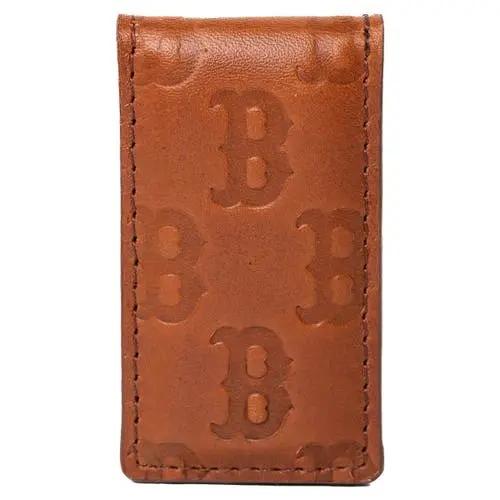 LUSSO Boston Red Sox Sammy Magnetic Money Clip - Brown