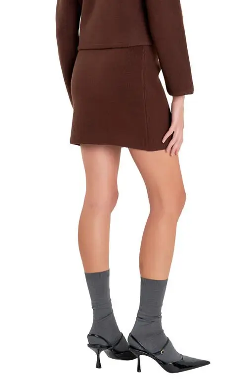 English Factory Knit Pencil Miniskirt