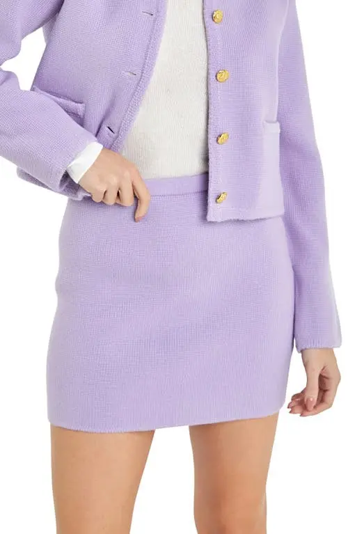 English Factory Knit Pencil Miniskirt