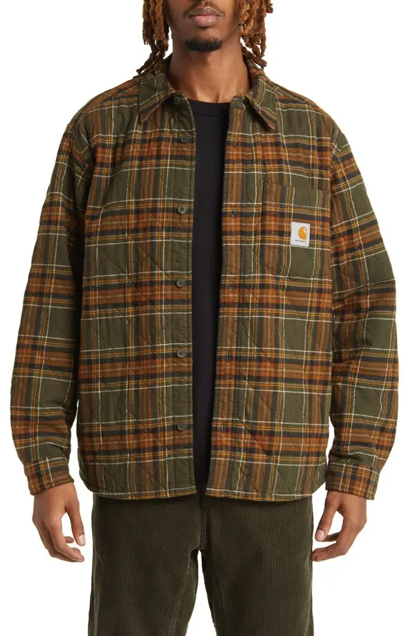 Carhartt Work In Progress Wiles Plaid Flannel Shirt Jacket - Wiles Check Highland