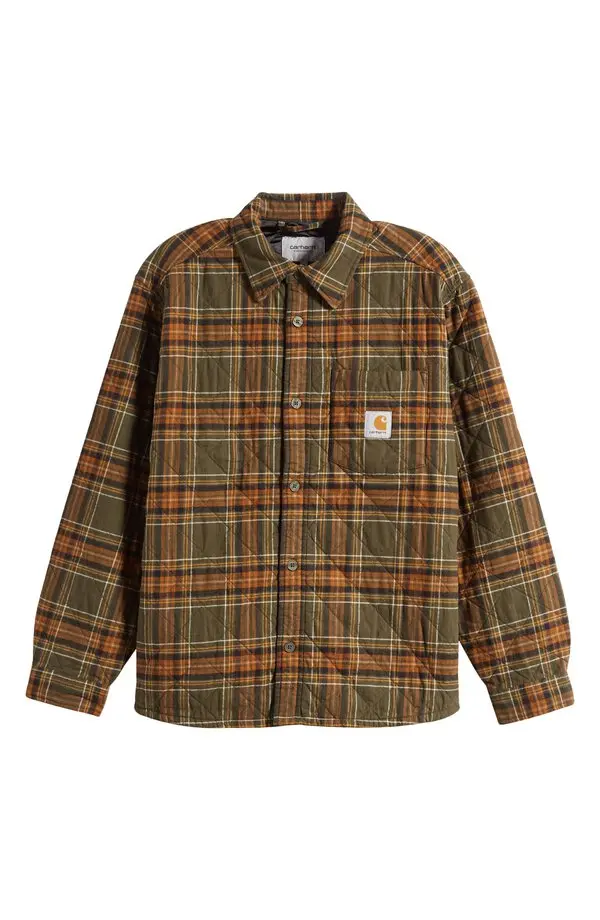 Carhartt Work In Progress Wiles Plaid Flannel Shirt Jacket - Wiles Check Highland