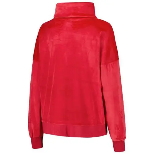 Dkny Tampa Bay Buccaneers Deliliah Rhinestone Funnel Neck Pullover - Red