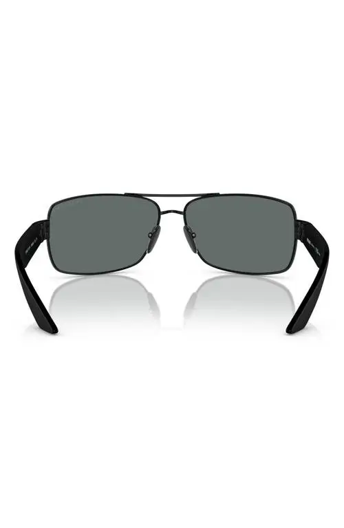 Prada 65mm Oversized Polarized Sunglasses