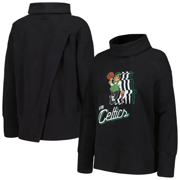 LEVELWEAR Boston Celtics Sunset Pullover Sweatshirt - Black