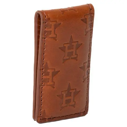 LUSSO Houston Astros Sammy Magnetic Money Clip - Brown