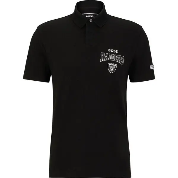 BOSS X NFL White Las Vegas Raiders Punter Polo