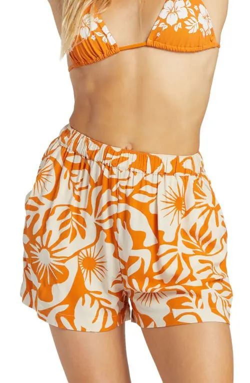 BILLABONG Sea Ya Leaf Print Shorts - Dried Mango