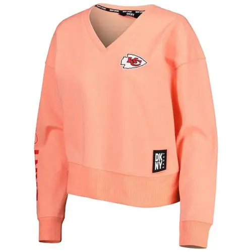 Dkny Las Vegas Raiders Lily V-neck Pullover Sweatshirt