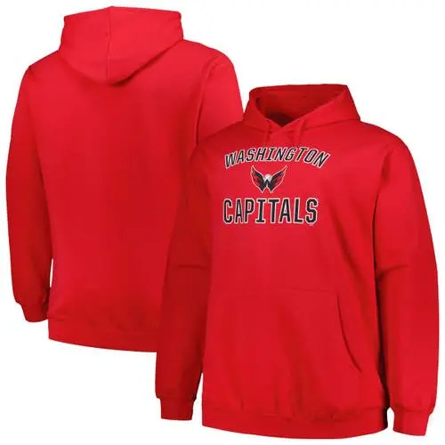Profile Washington Capitals Big & Tall Arch Over Logo Pullover Hoodie