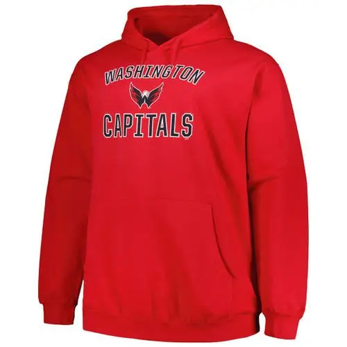 Profile Washington Capitals Big & Tall Arch Over Logo Pullover Hoodie