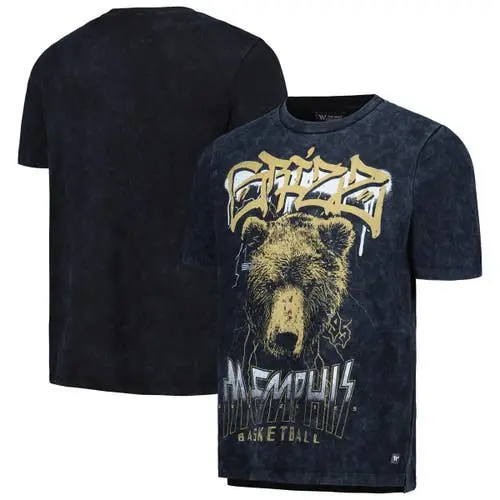 THE WILD COLLECTIVE Memphis Grizzlies Bear Graphic T-shirt - Black