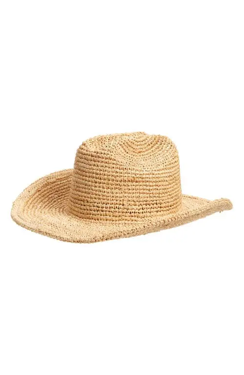 Lack Of Color Raffia Cowboy Hat - Natural