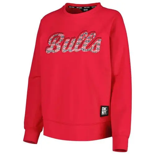 Dkny Chicago Bulls Regina Raglan Pullover Sweatshirt