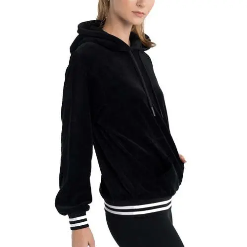 LUSSO Chicago Bulls Nellie Oversized Velour Pullover Hoodie