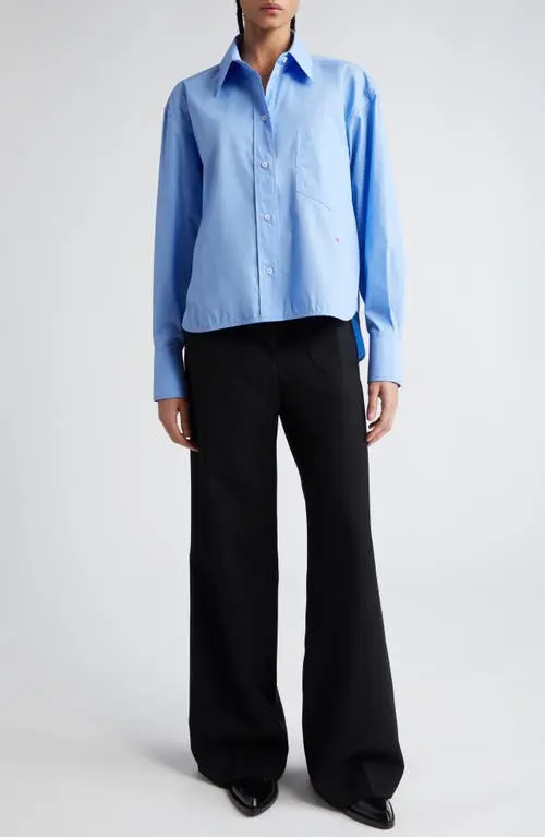 Victoria Beckham Alina Wide Leg Ponte Knit Trousers