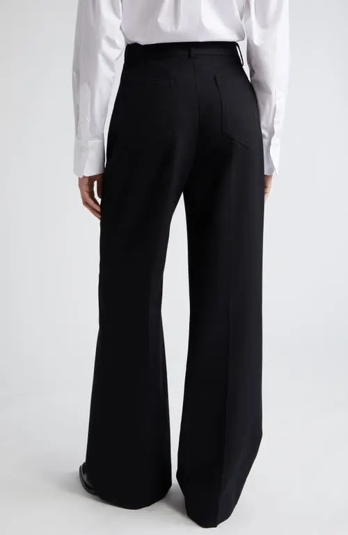 Victoria Beckham Alina Wide Leg Ponte Knit Trousers