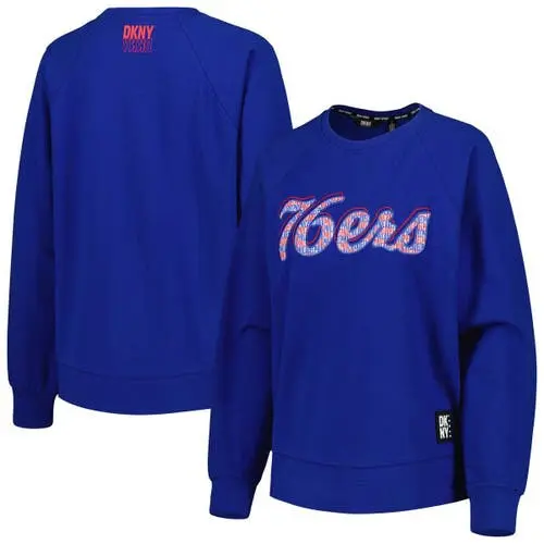 Dkny Philadelphia 76ers Regina Raglan Pullover Sweatshirt