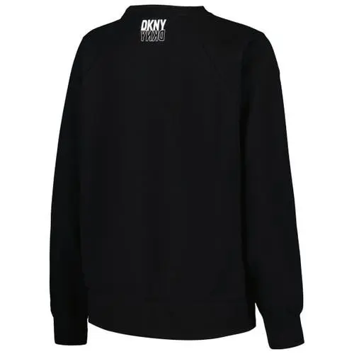 Dkny Brooklyn Nets Regina Raglan Pullover Sweatshirt