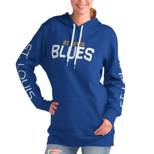 G-III 4HER BY CARL BANKS St. Louis Blues Overtime Pullover Hoodie - Blue
