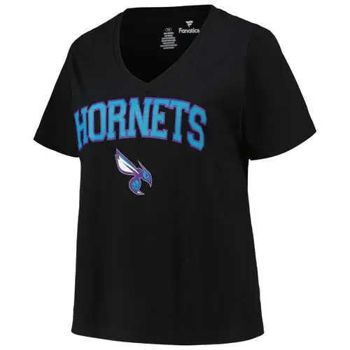 Profile Charlotte Hornets Arch Logo V-neck T-shirt