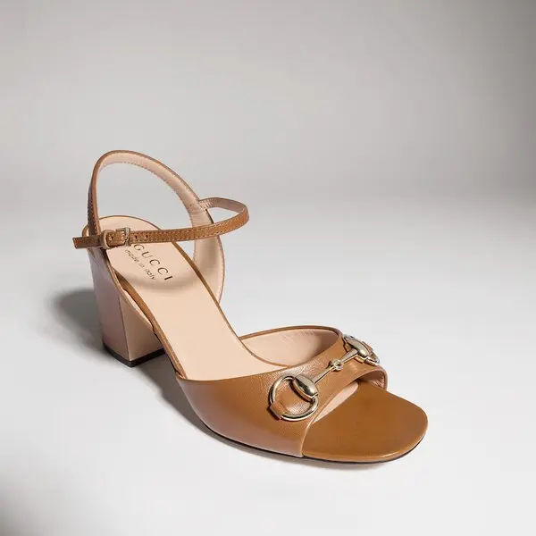 Gucci Horsebit Leather Sandal - Brown