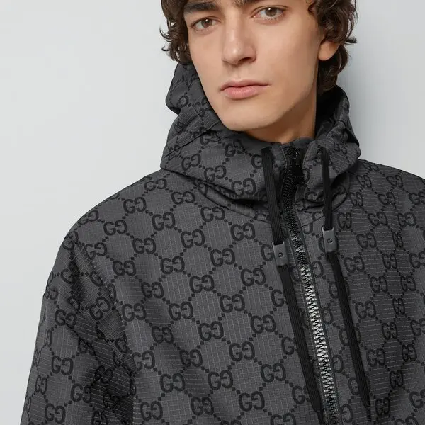 Gucci Gg Ripstop Nylon Jacket - Black | Editorialist